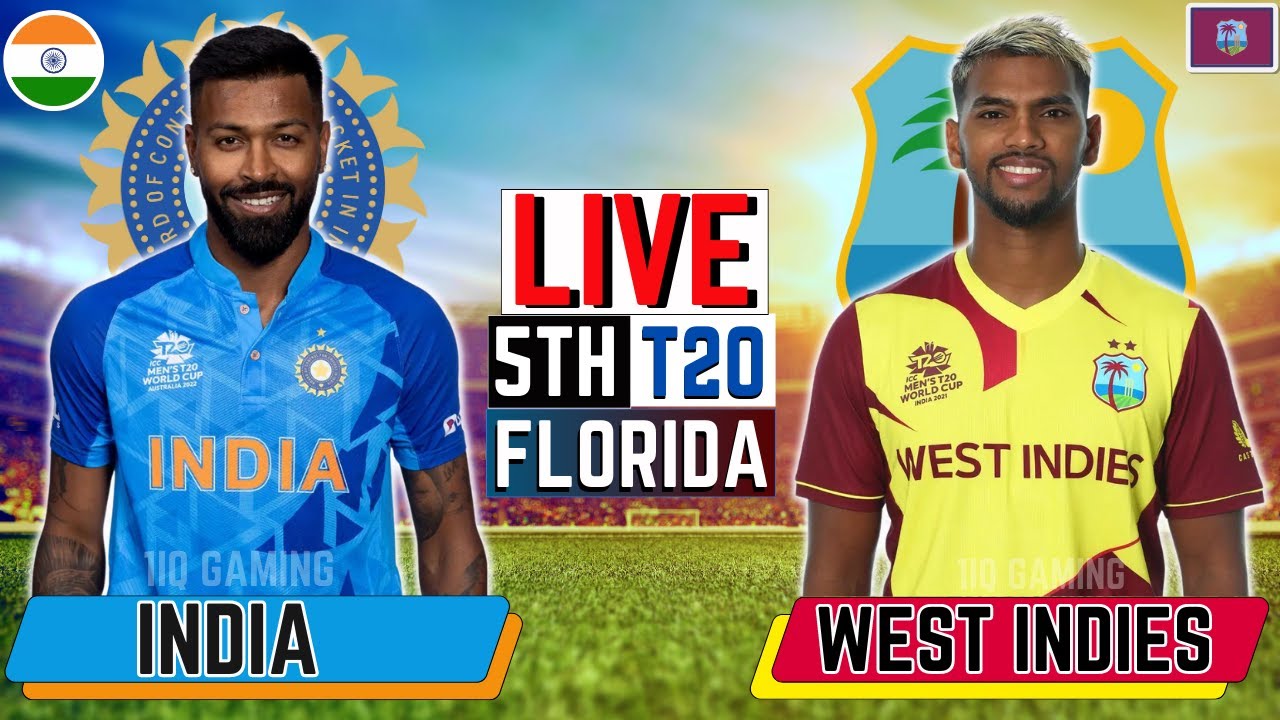 #livestream Live Match Today IND vs WI 5th T20, IND vs WI 2023 | Live ...