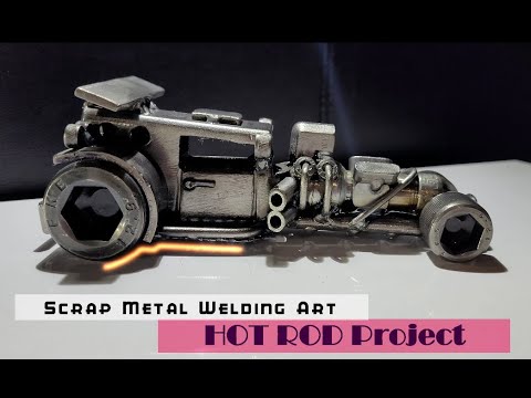 HOT ROD PROJECT - Scrap metal Welding Art Sculpture. Fantasy car weld ...