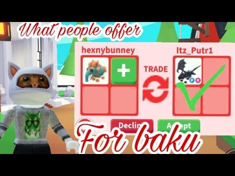 what people offer for baku in roblox adopt me - YouTube