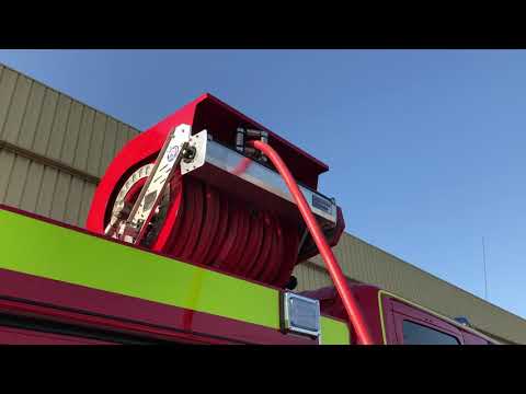 FireDog™ with safe direct drive technology and Flat Winder™ level wind system