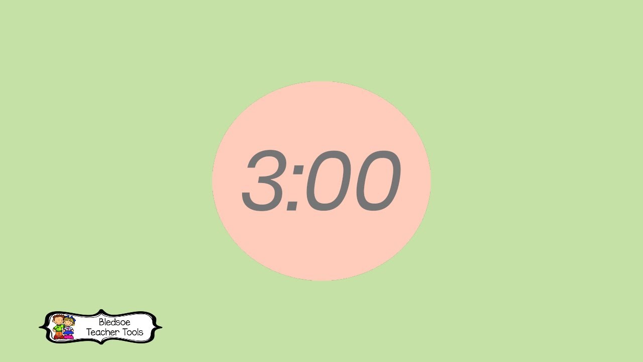 Pulsing Calm Down Classroom Timer without Music - 3 Minutes - YouTube
