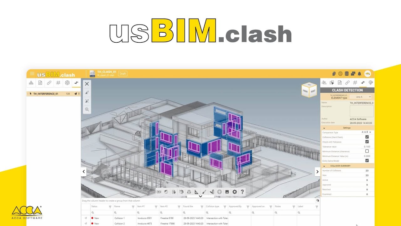Online-Kollisionsprüfung von BIM-Modellen | usBIM.clash | ACCA software - YouTube