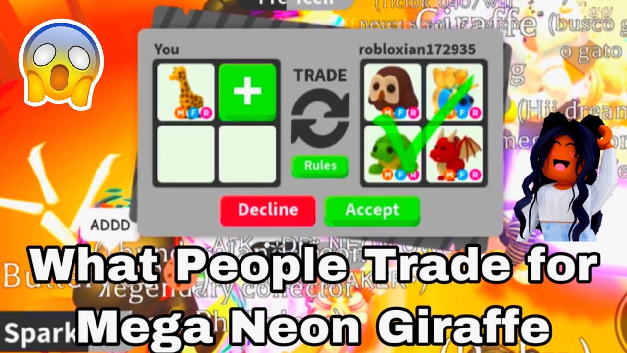 What People Trade for a Mega Neon Giraffe! | Roblox AdoptMe! - YouTube