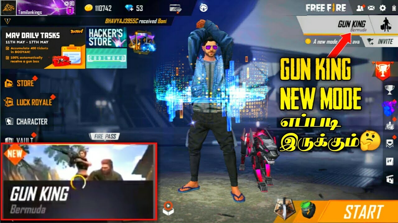new gun king mode review freefire | vedapu gaming - YouTube