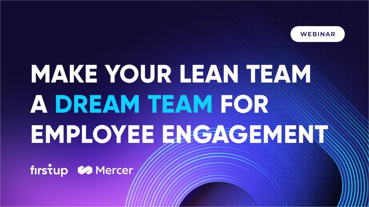 Make your lean team a dream team for employee engagement - YouTube
