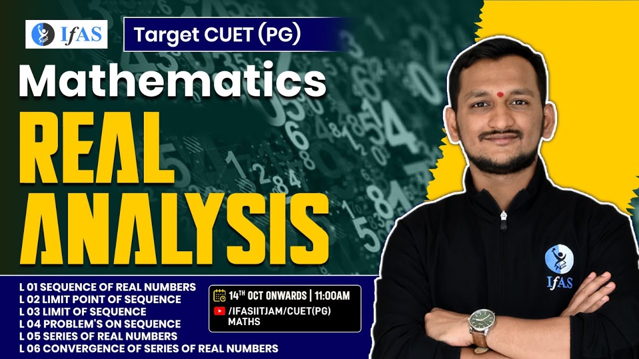 Real Analysis | Target CUET PG Mathematics 2025 | IFAS - YouTube