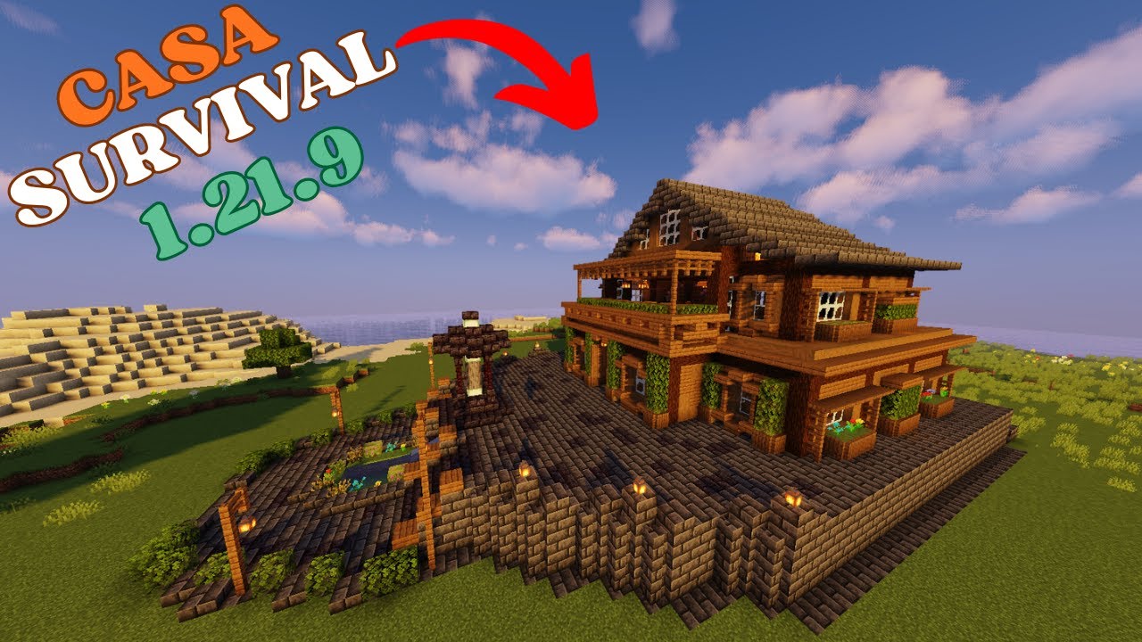 Casa Survival de Minecraft NIVEL PRO, Minecraft 1.21.9 #minecraft # ...