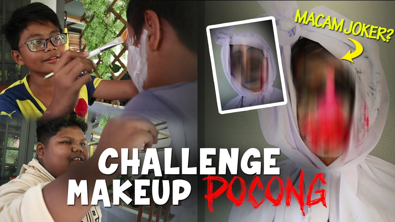 Challenge Makeup Pocong. Ini Pocong Ke Joker? - YouTube