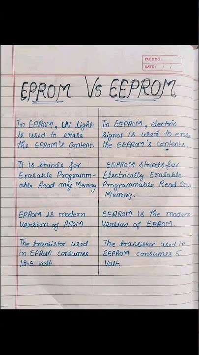 Difference between EPROM & EEPROM|EPROM |EEPROM #shorts #memory - YouTube