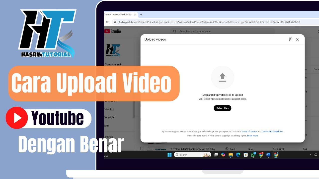 Cara Upload Video Ke Channel Youtub kita dengan Benar - YouTube
