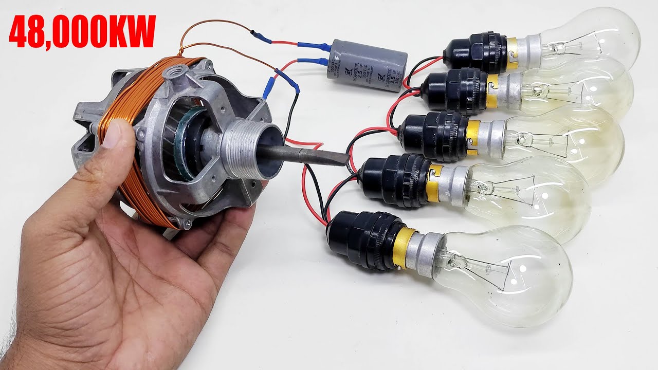 How to Make Free Electricity Generator 230v from Copper Cable 48kw ...