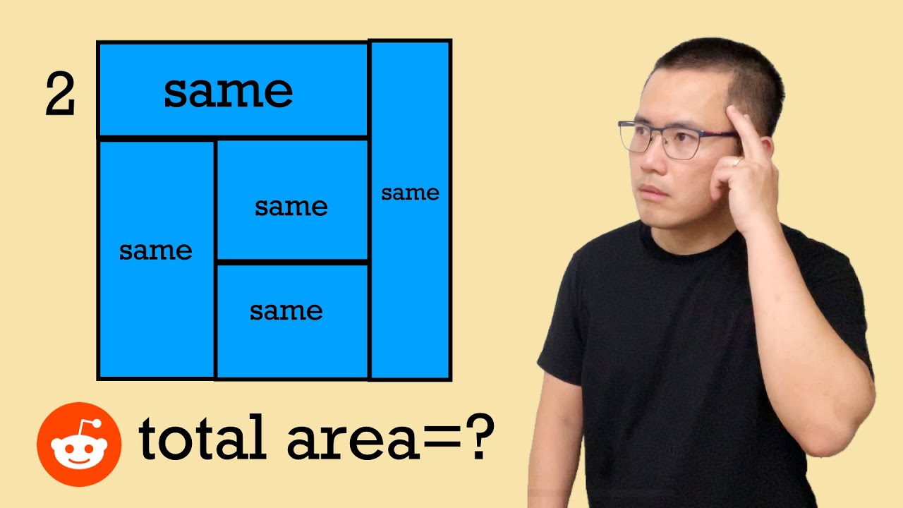 How can we do that? 5 equal-area rectangles in a square problem. Reddit geometry r ...