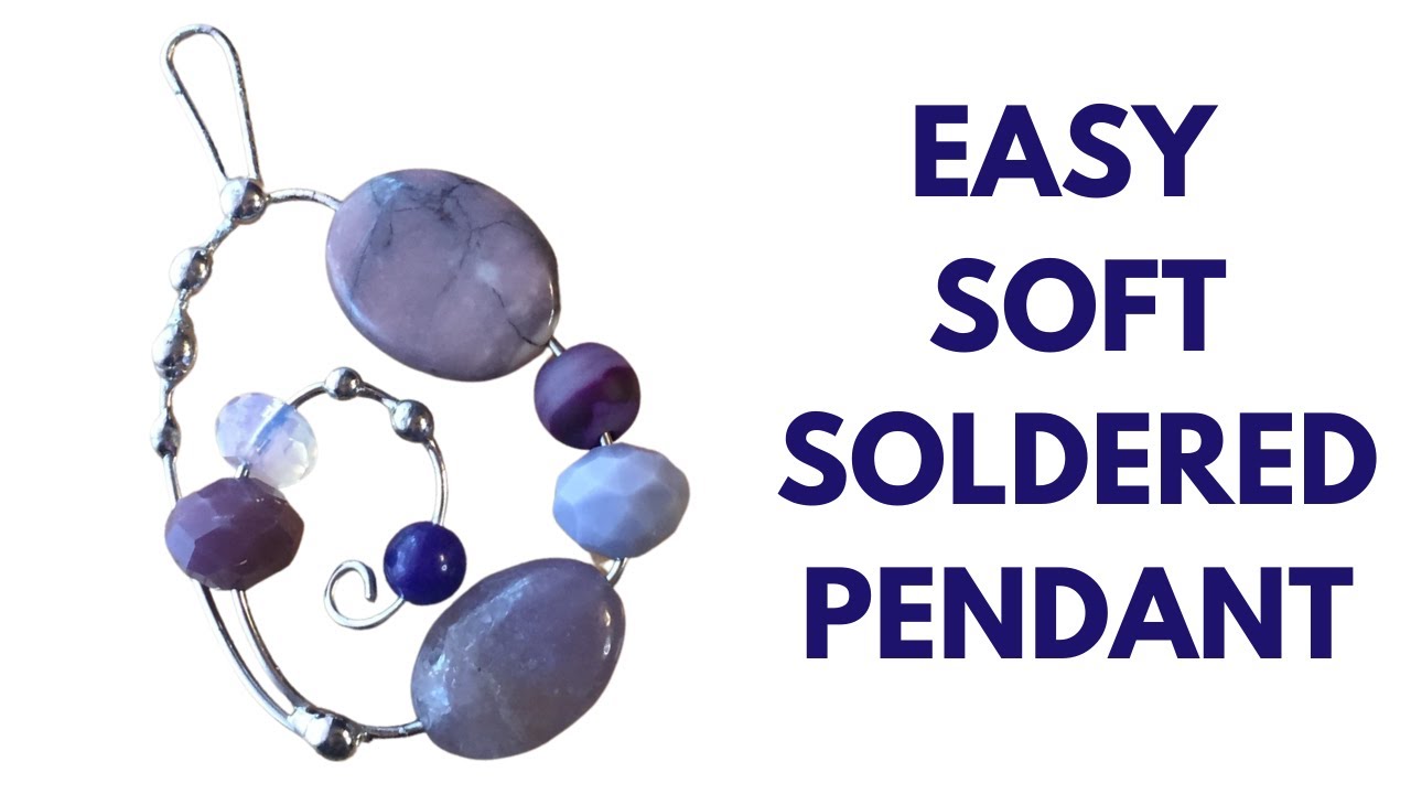 Easy Beautiful Soft Soldered Gem Pendant (No Torch Needed!) - YouTube