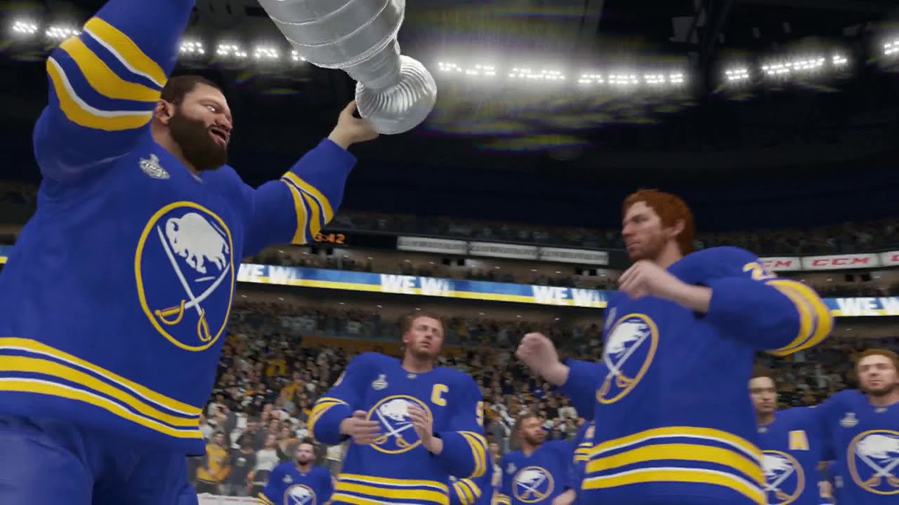 NHL 21 - Buffalo Sabres Stanley Cup Celebration - YouTube