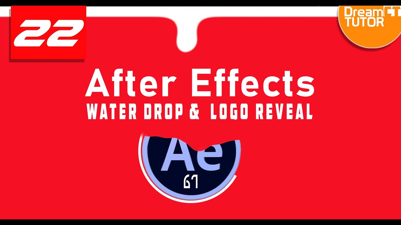 After Effects Class - 22 , Create Water Drop Logo Reveal Animation ...