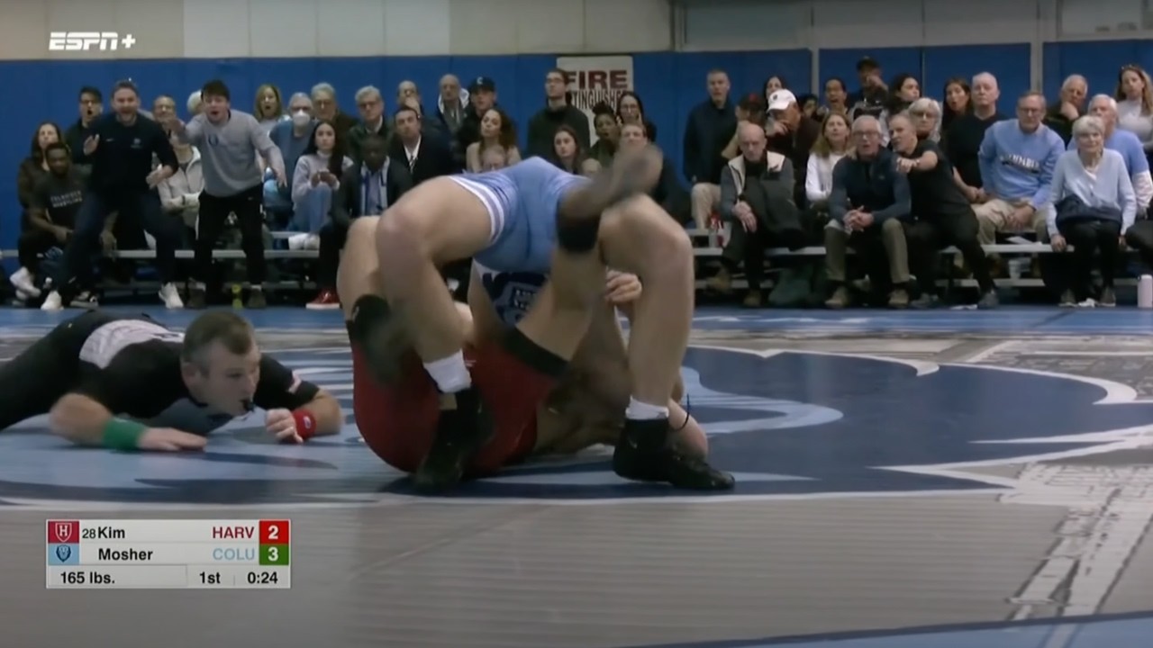 165lbs Kyle Mosher (Columbia) vs Joshua Kim (Harvard) - YouTube