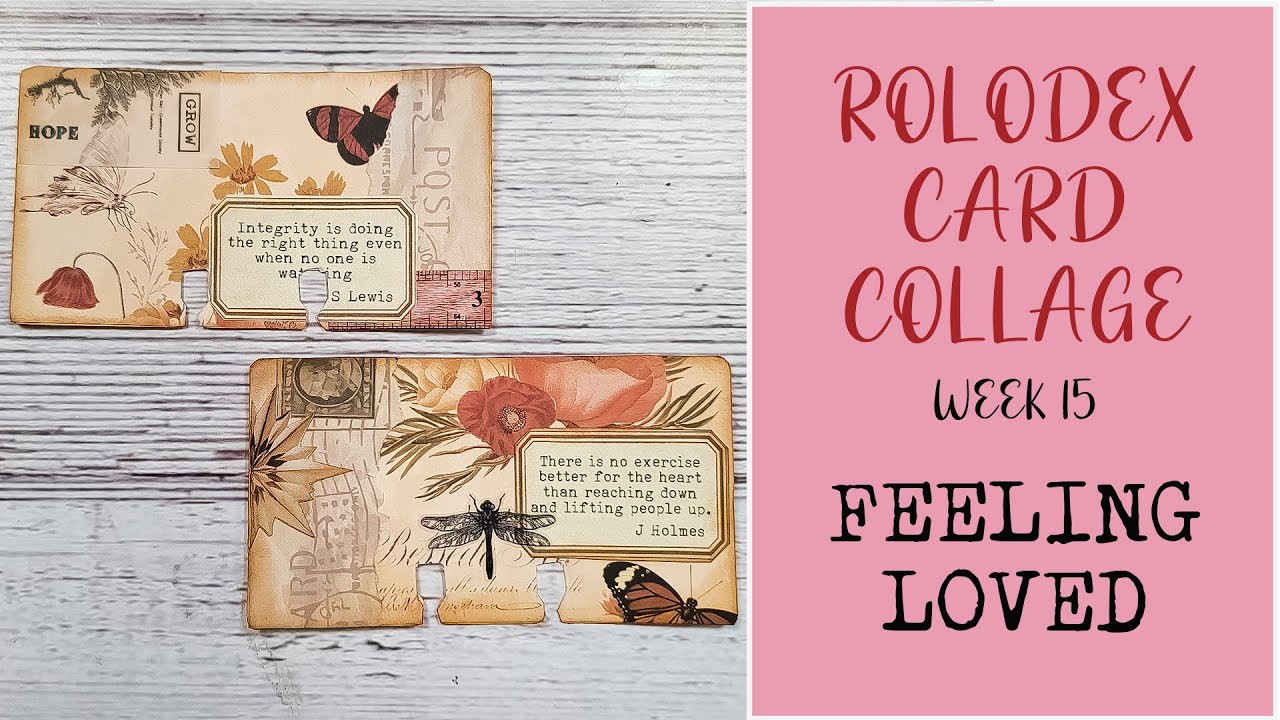 Rolodex Card Collage - WEEK 15 - Using Leftover Paper Scraps for Small ...