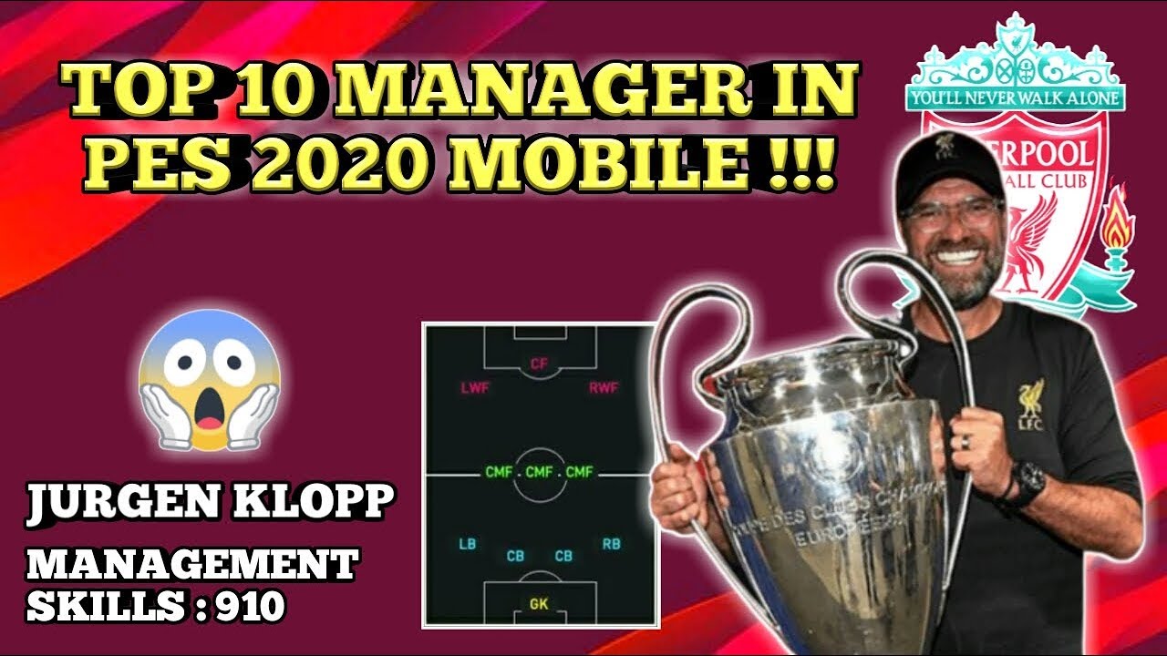 TOP 10 MANAGER IN PES 2020 !!! PS4 / MOBILE - YouTube