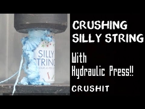 Crushing Silly String with Hydraulic Press! - YouTube