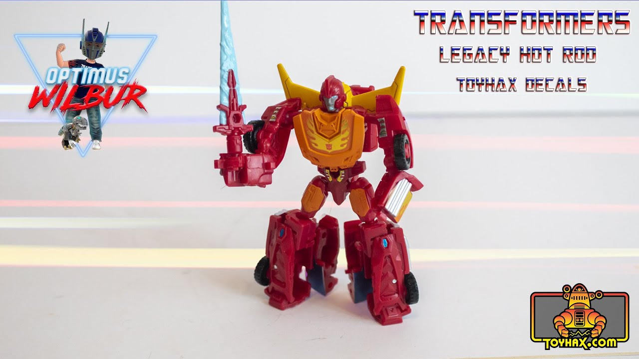 Optimus Wilbur : Transformers Legacy Core Hot Rod w/ Toyhax Decals ...