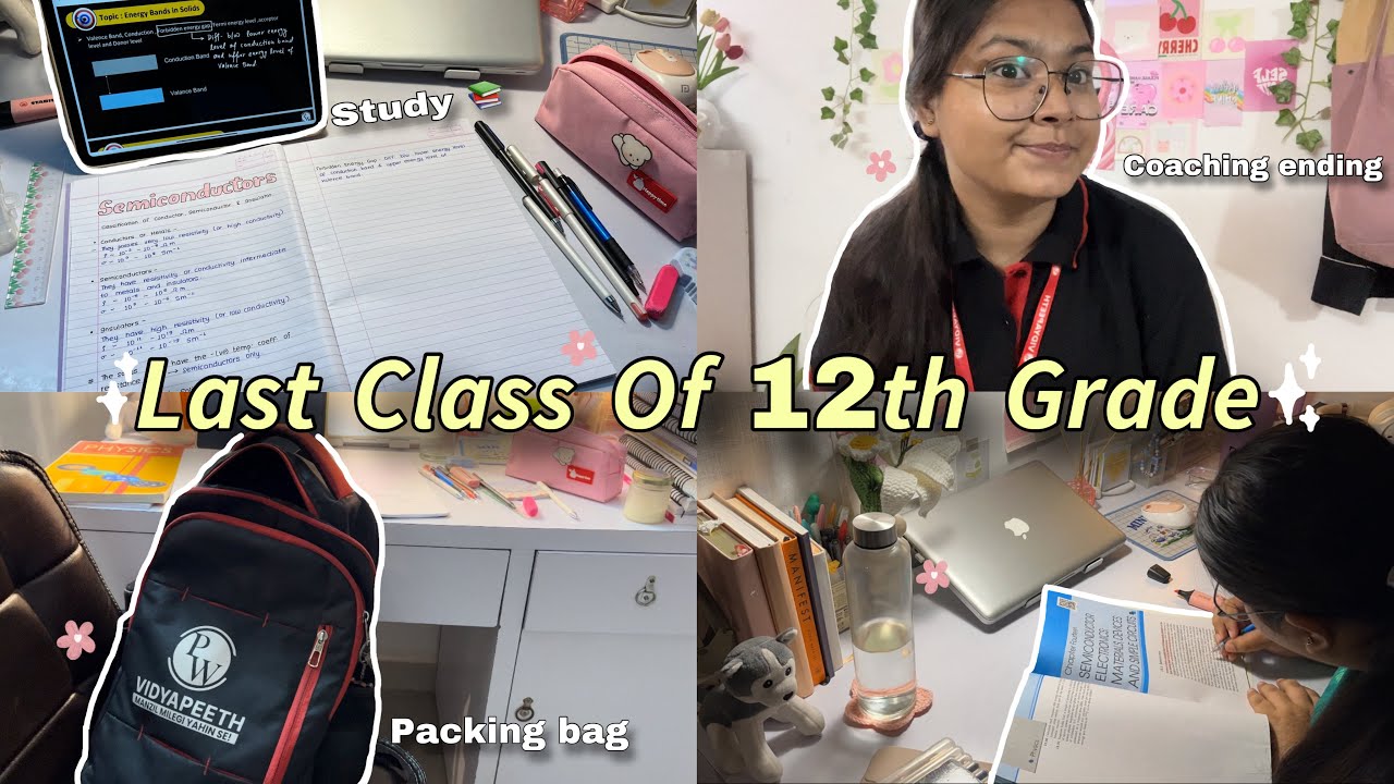 Last Class of 12th grade 🎒📚Coaching ending 🥹| STUDY VLOG ~ 12th class ...
