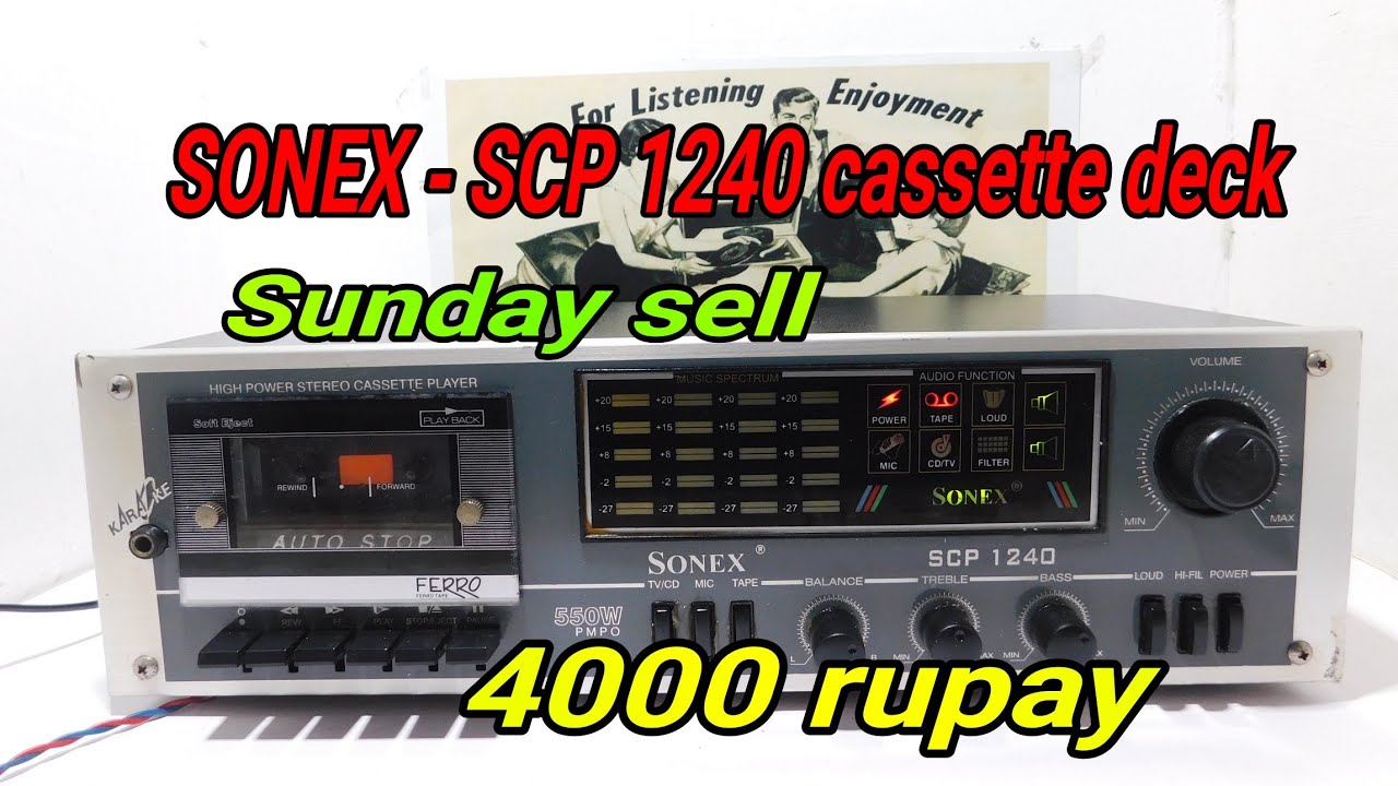 SONEX - SCP 1240 cassette Deck SOLD | 7017955609 - YouTube