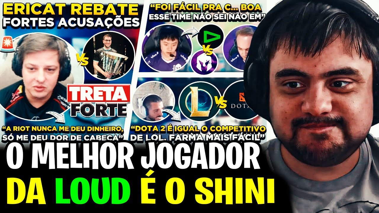 🚨 POLÊMICA! ERICAT RESPONDE ACUSAÇÕES! BRTT COMPARA LOL x DOTA! TOCKERS ...