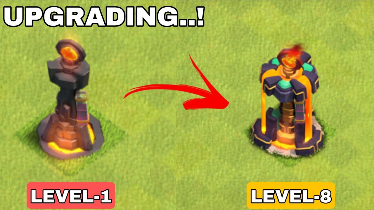 Inferno Tower Level 1 to 8 | upgrading Inferno tower | clash of clans ...