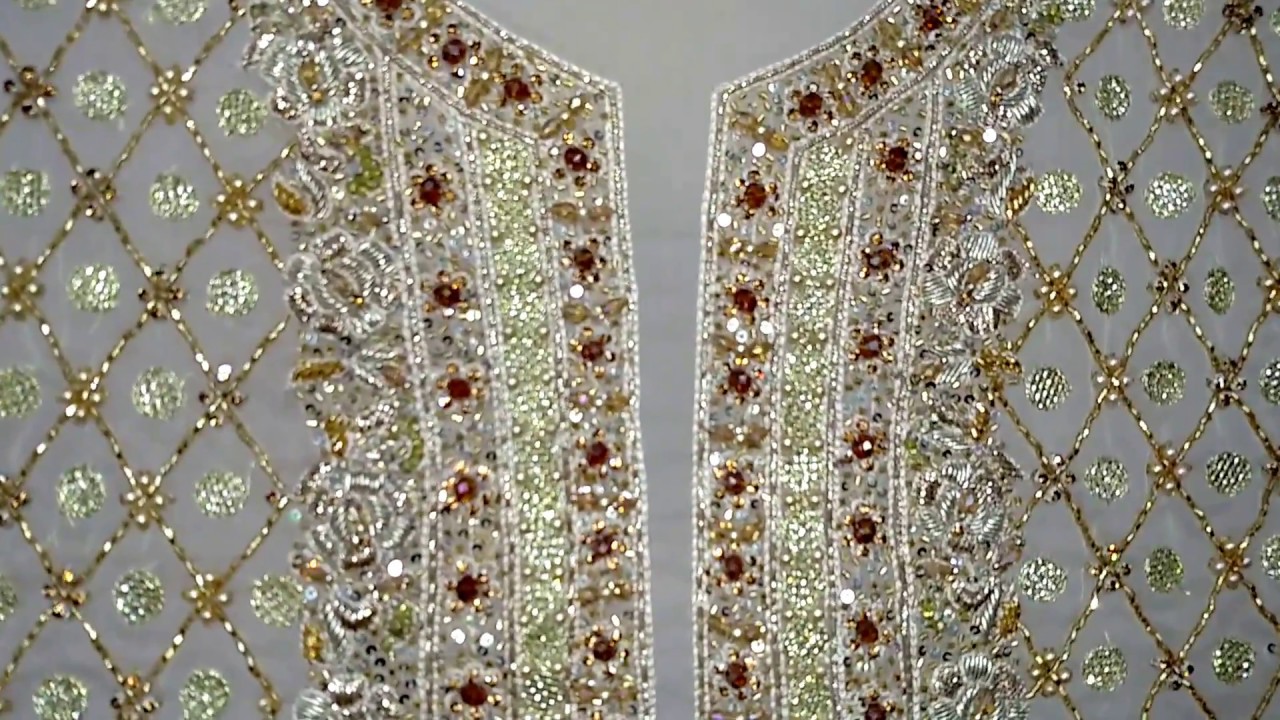 Beautiful hand embroidery shirt | Beads and dabka embroidery | Latest ...