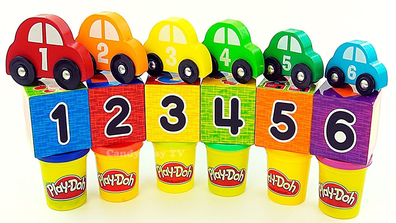 Learn Colors and Numbers with Wooden Cars Toys|Learn shapes and learn ...