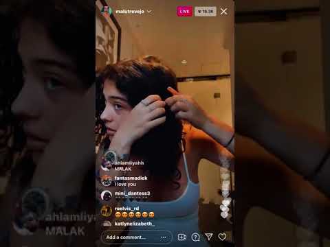malu trevejo has a nip slip on ig live