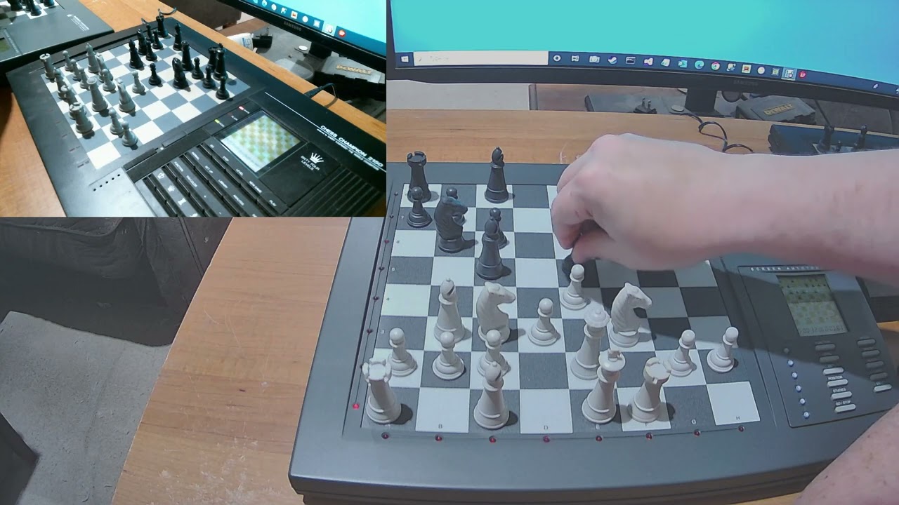 Radio Shack Champion 2250XL vs Radio Shack Chess Champion 2150 - YouTube