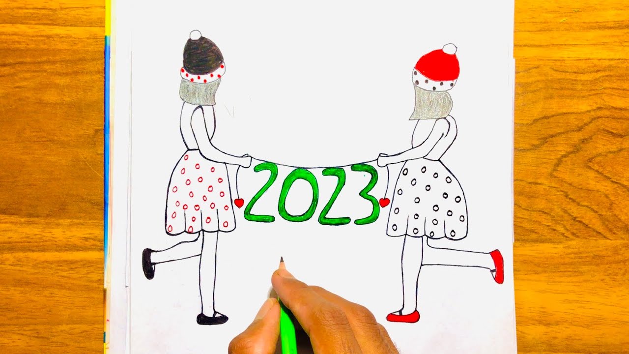 Easy Drawing for beginners step by step || How to draw Two girls ...