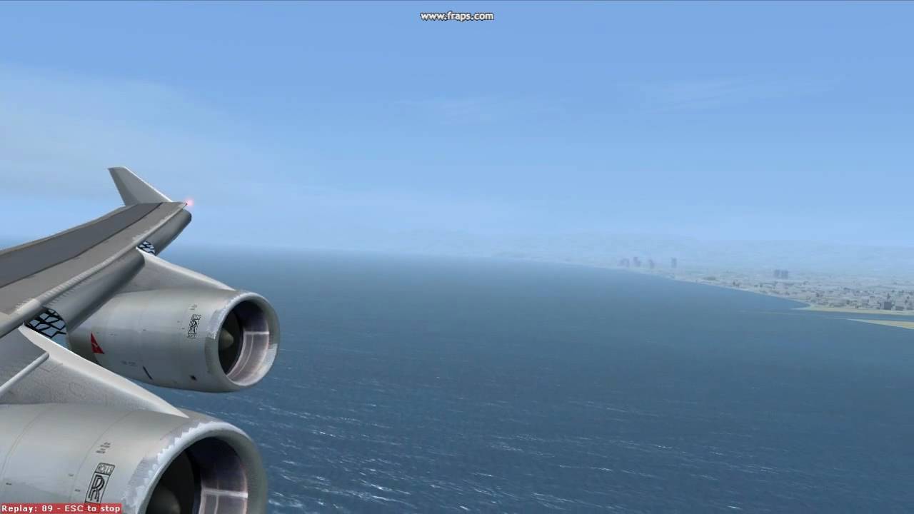 FSX Ultra High Graphics PMDG 747 Landing in Los Angeles - YouTube