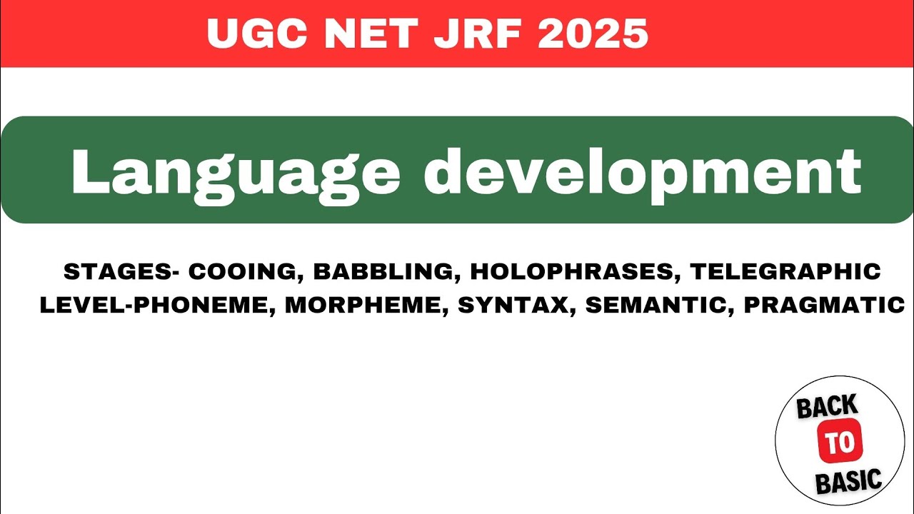 language development stages- cooing, babbling, level of language ...