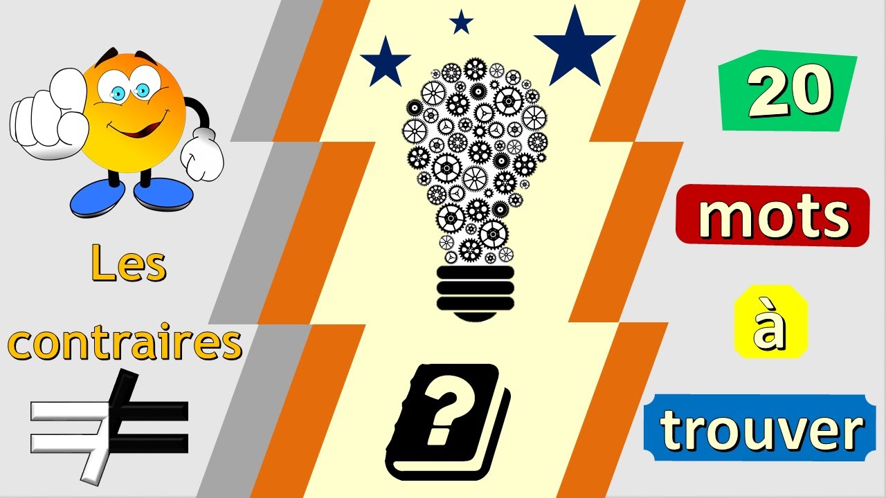 Apprendre le sens contraire de 20 mots en français (les antonymes ...