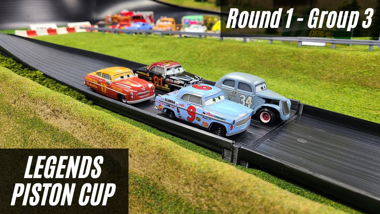 Legends Piston Cup | Disney Cars 3 Legends Race at Thunder Mountain ...