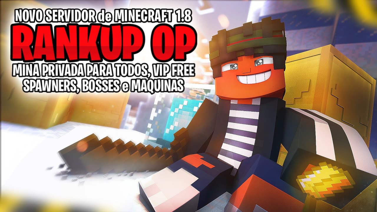 NOVO SERVIDOR de RANKUP 1.8 com FARMS, MINA PRIVADA, MÁQUINAS e SPAWNERS para MINECRAFT PIRATA ...