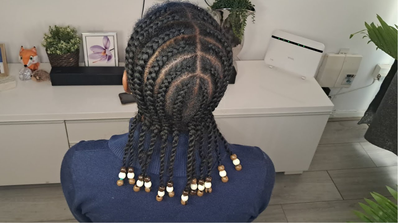 Make these beautiful middle part cornrows immediatly! - YouTube