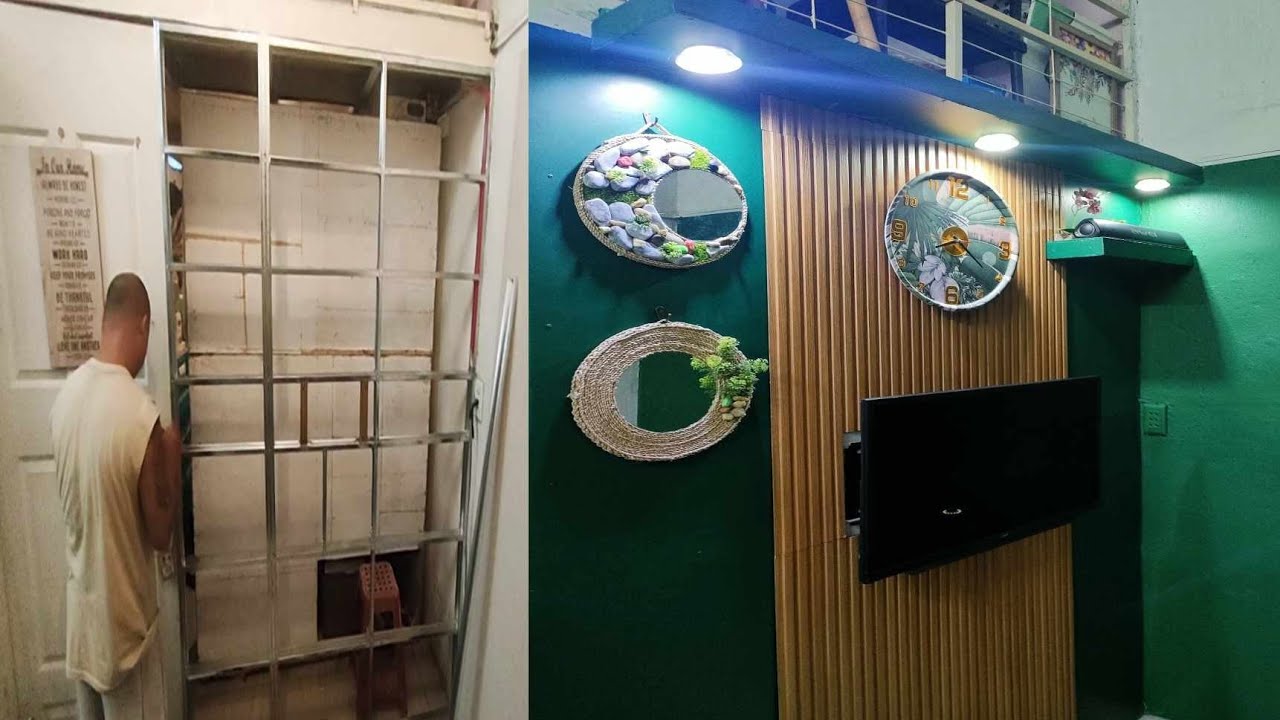 Wall partition | TV Wall using metal furring and TPI Board - YouTube