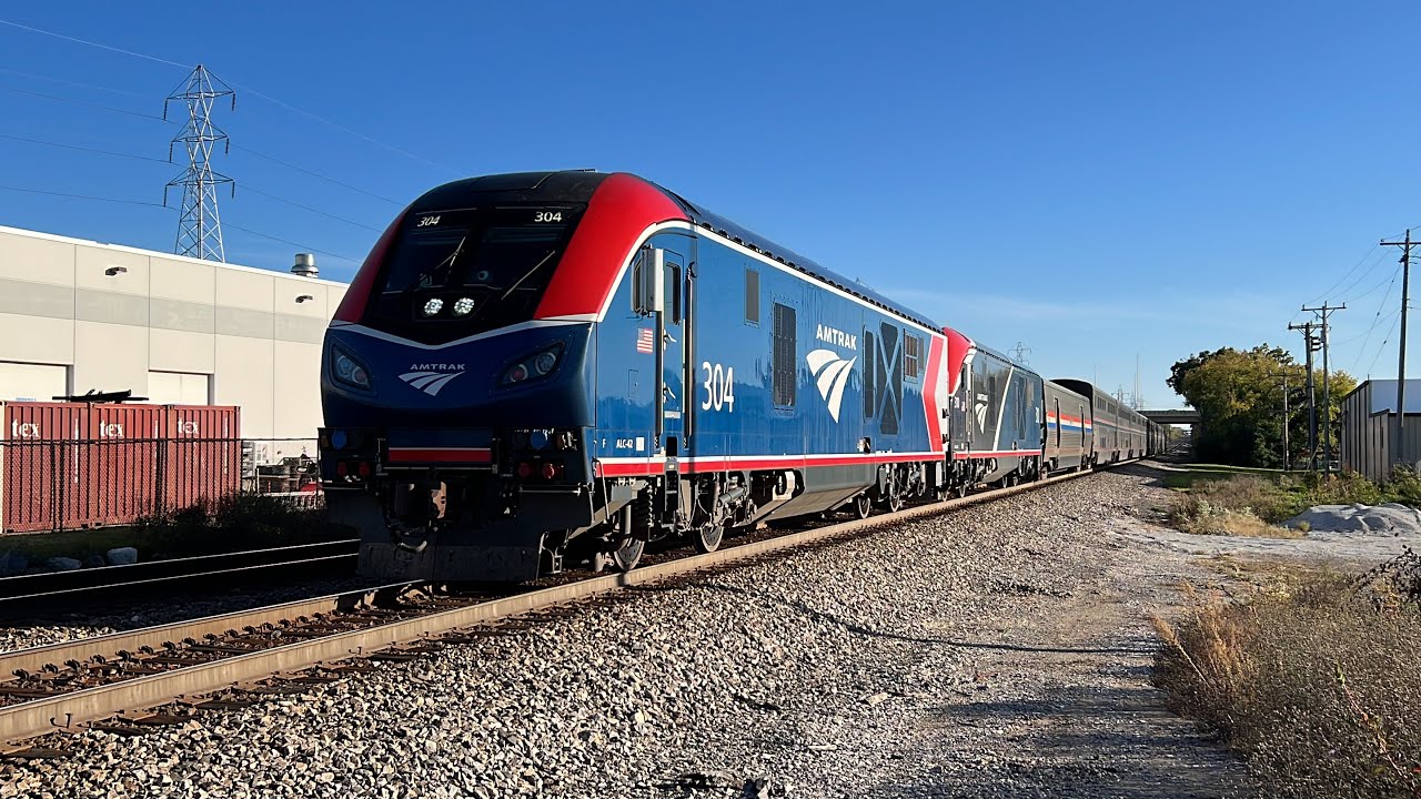 Amtrak 304 and 310 lead 7 with private car “Northern Dreams” bringing ...