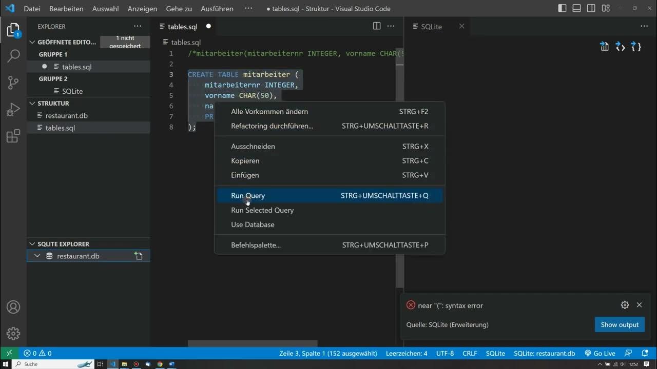 SQL: CREATE und INSERT INTO - YouTube