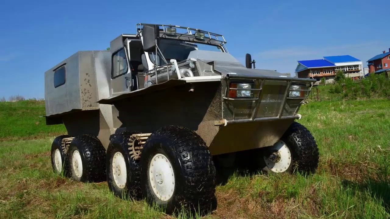 Самодельный снегоболотоход 8х8 / Homemade snow and swamp vehicle 8x8 ...