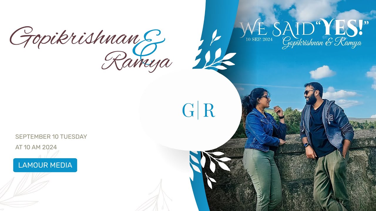 GOPIKRISHNAN WEDS RAMYA - YouTube