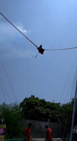 bunjee jumping# wild tribe launch# fun - YouTube