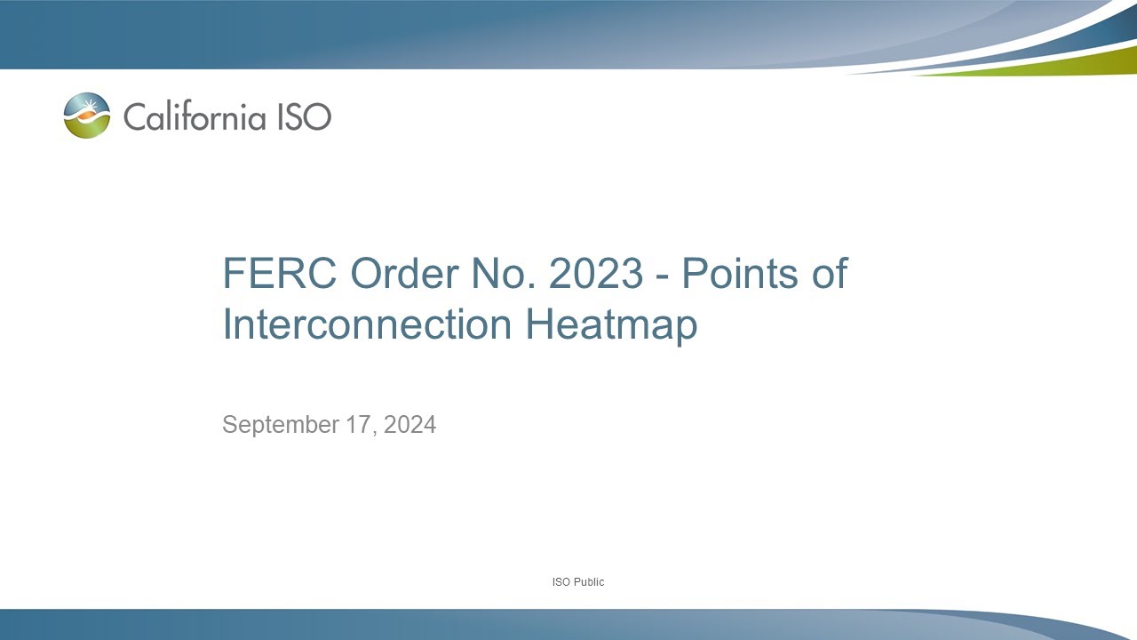 Sep 17, 2024 - FERC Order No. 2023 - Points of Interconnection Heatmap ...