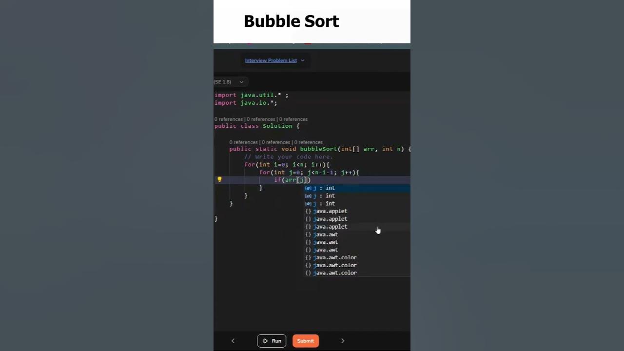 Bubble Sort Shorts Youtubeshorts Java Viral Coding Programming Sorts Bubblesort Youtube