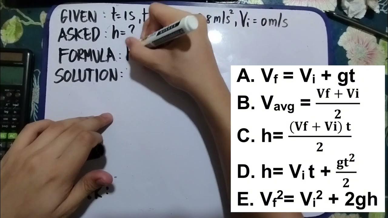 Problem Solving - Uniformly Accelerated Motion - Vertical Motion - YouTube
