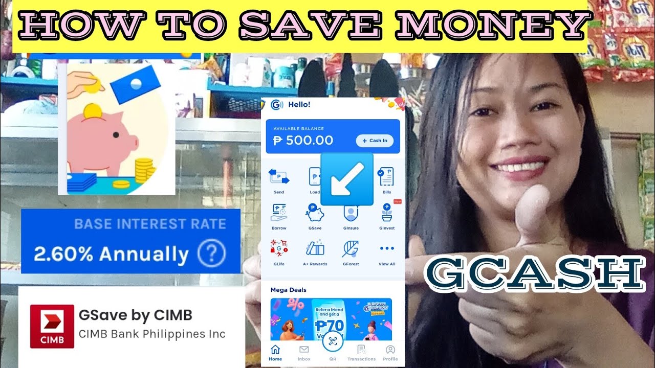 GSAVE:How to SAVE MONEY in GCASH APP | CIMB BANK | Step by Step | Nitz ...