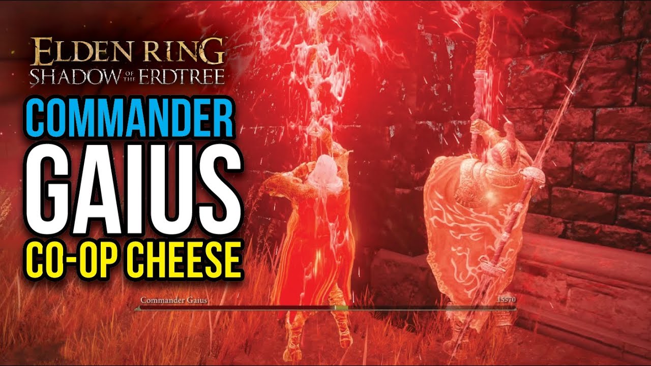 Commander Gaius CHEESE Boss Fight - Shadow of the Erdtree (CO-OP) - YouTube